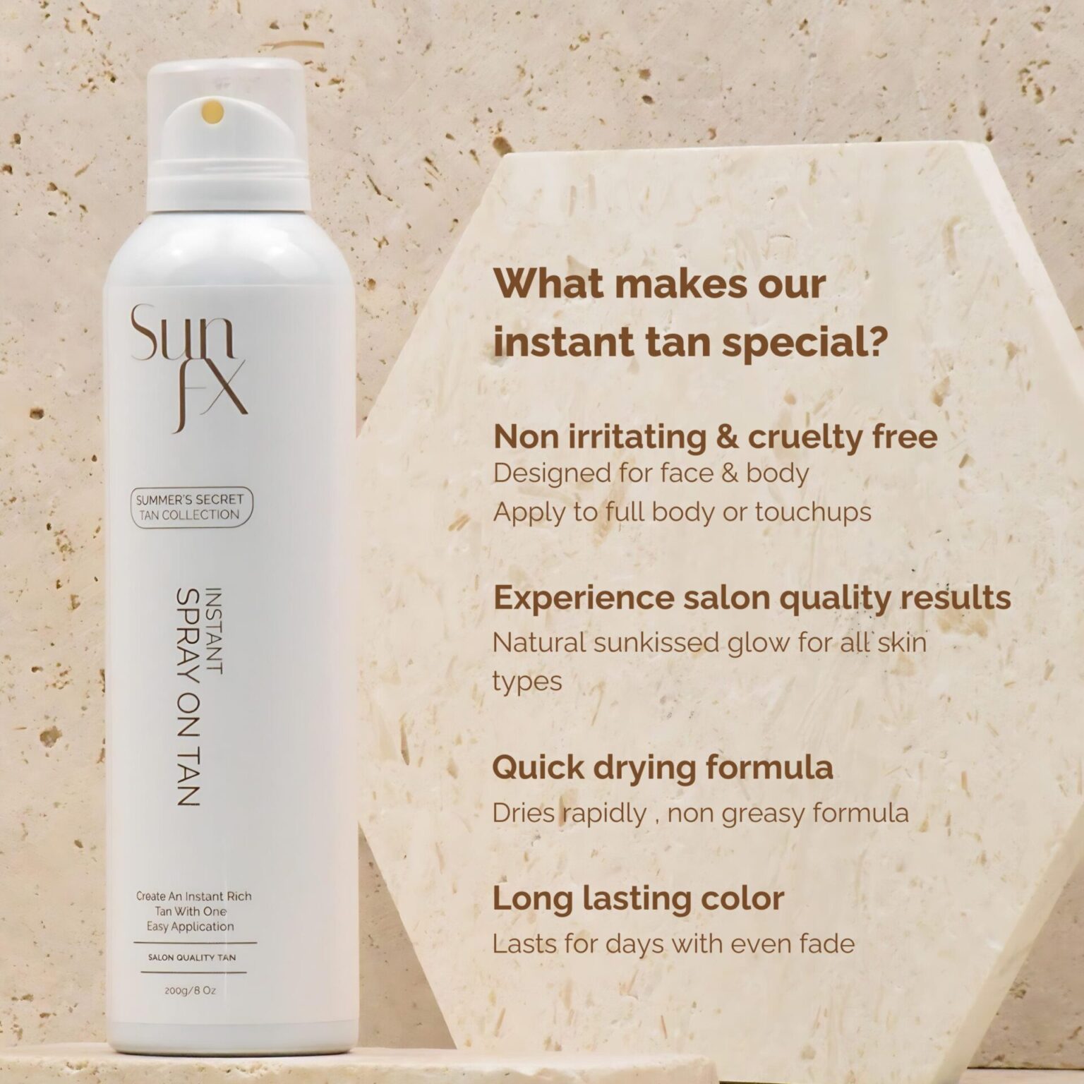 Instant Spray on Tan | SunFX America Summer Secret
